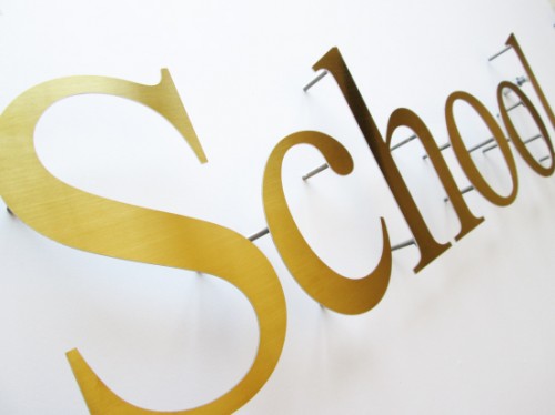 Stainless Steel Letters – Brushed Gold Text | METAL LETTERS