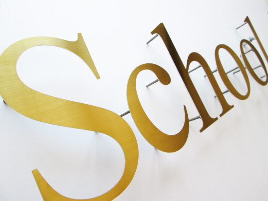 Stainless Steel Letters – Brushed Gold Text | METAL LETTERS