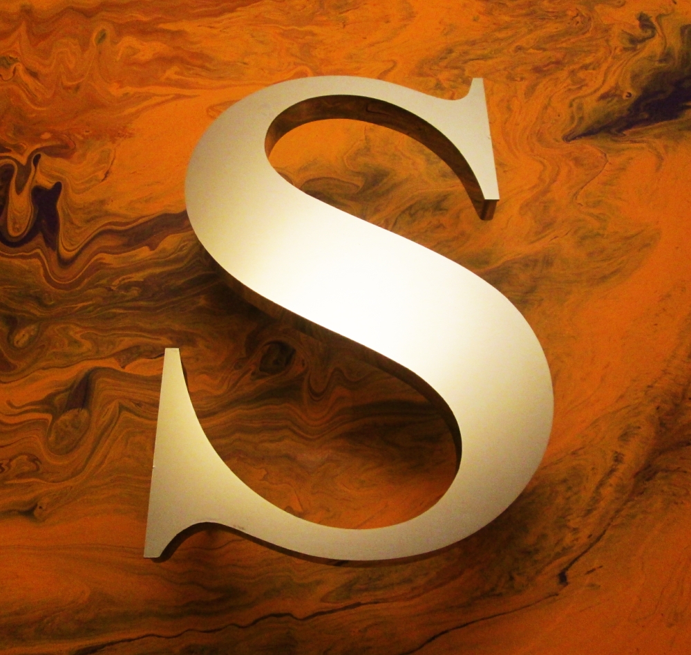 letter-s-metal-built-up-polished-200mmhigh | METAL LETTERS
