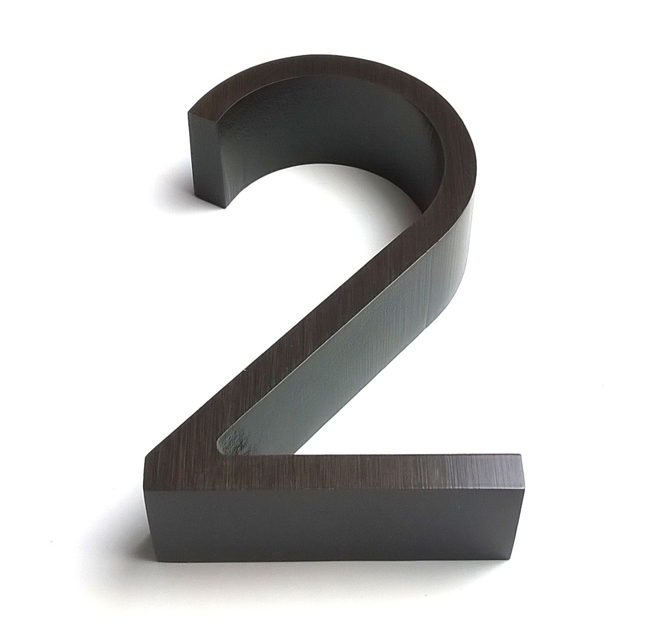 Cast Metal House Numbers in A Ribbon Deep Font. | METAL LETTERS