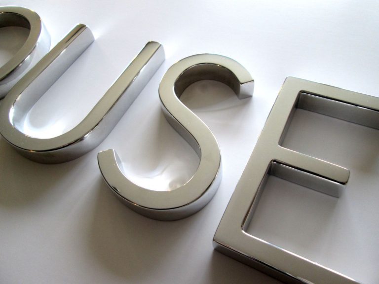 Premium Quality Polished Aluminium Letters | METAL LETTERS