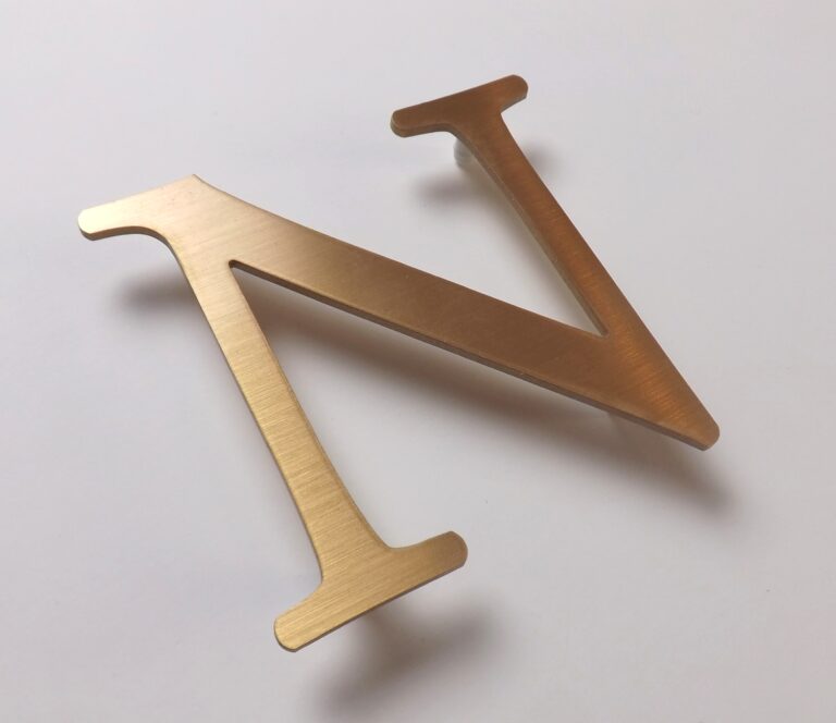 Bronze Letters With A Brushed Face | METAL LETTERS