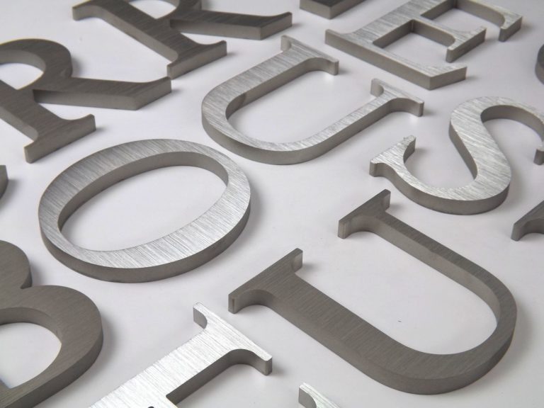 100mm High Brushed Stainless Steel Letters | METAL LETTERS